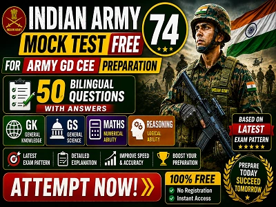 Indian Army Mock Test Free 74 – Online Practice Set 2026 | SSCGKGS ...
